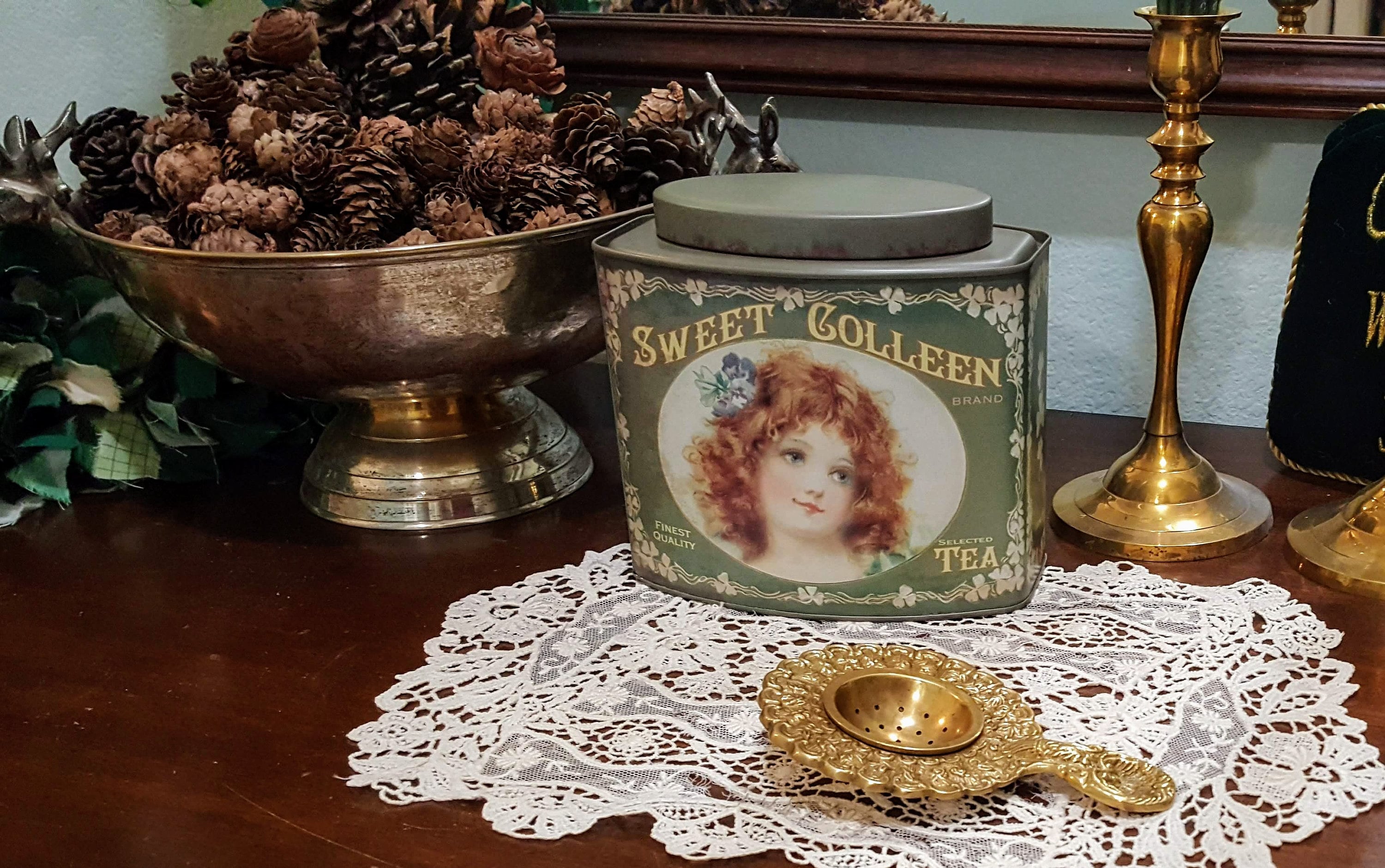 Tea Tin Irish Victorian Trading Dublin Cottage Brand Ireland ...
