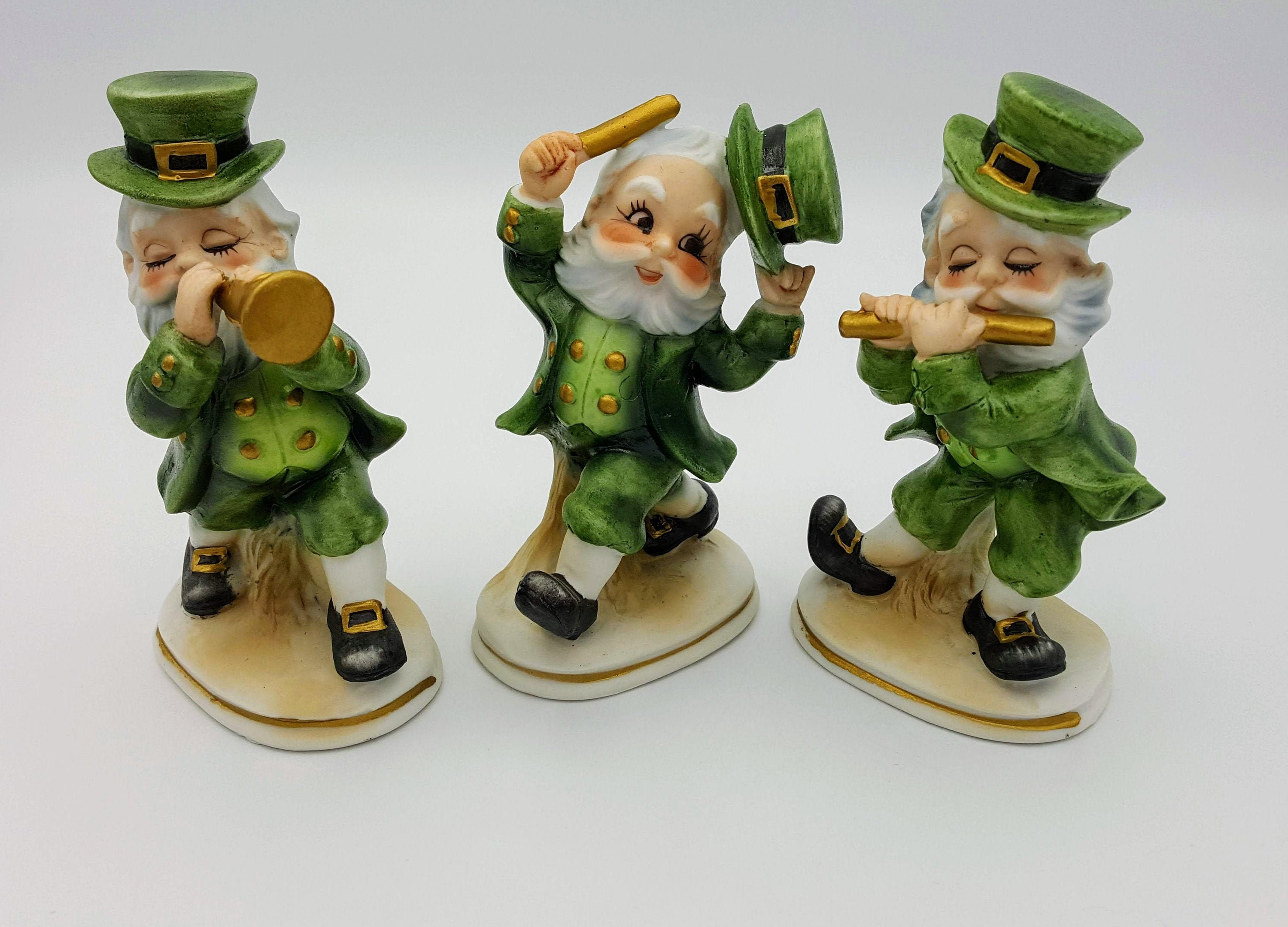 Art & Collectibles Vintage Lefton Leprechaun Figurine with Bugle #6203 Collectibles etna.com.pe
