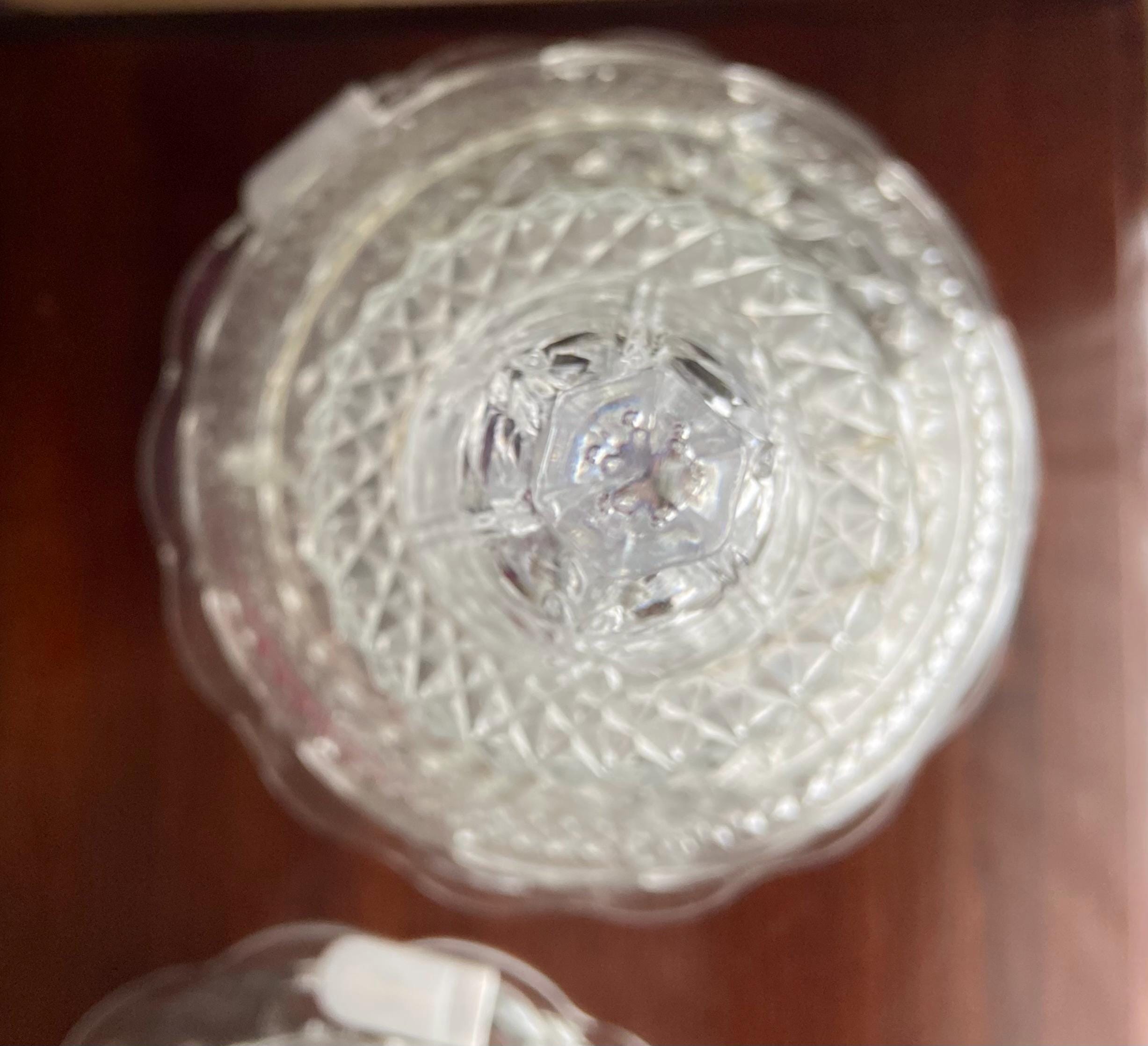 Matching Pair Vintage Clear Glass Christmas Trees Made From Vintage Cut ...