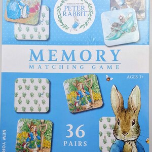 Memory Matching Game Peter Rabbit Sealed New Box 36 Pairs Beatrix ...