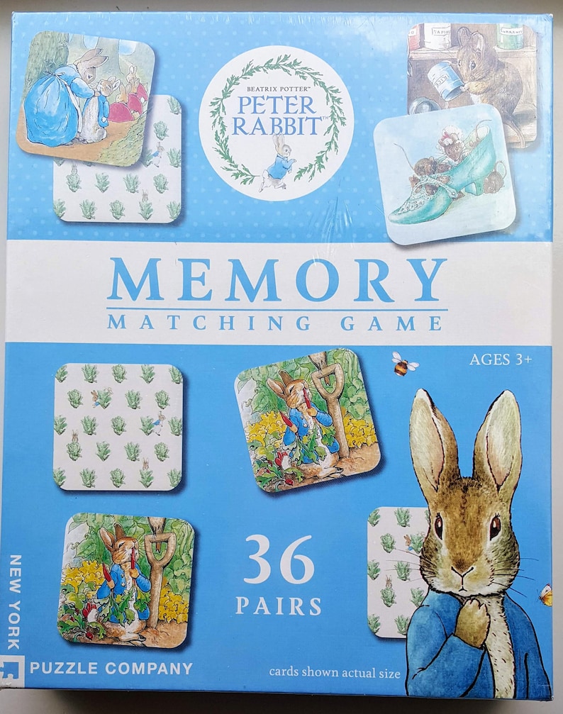 Memory Matching Game Peter Rabbit Sealed New Box 36 Pairs - Etsy