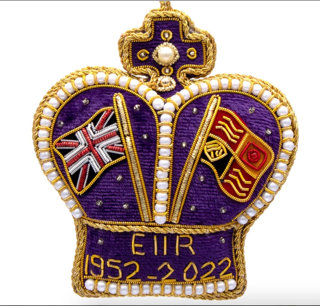 Platinum Jubilee Ornament Crown Queen Elizabeth Reign - Etsy