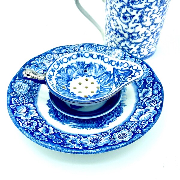 Flow Blue Tea Cup - Etsy