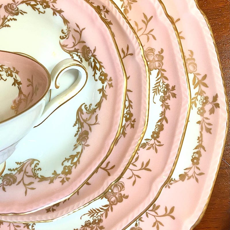 Pink Rose Tea Set - Etsy