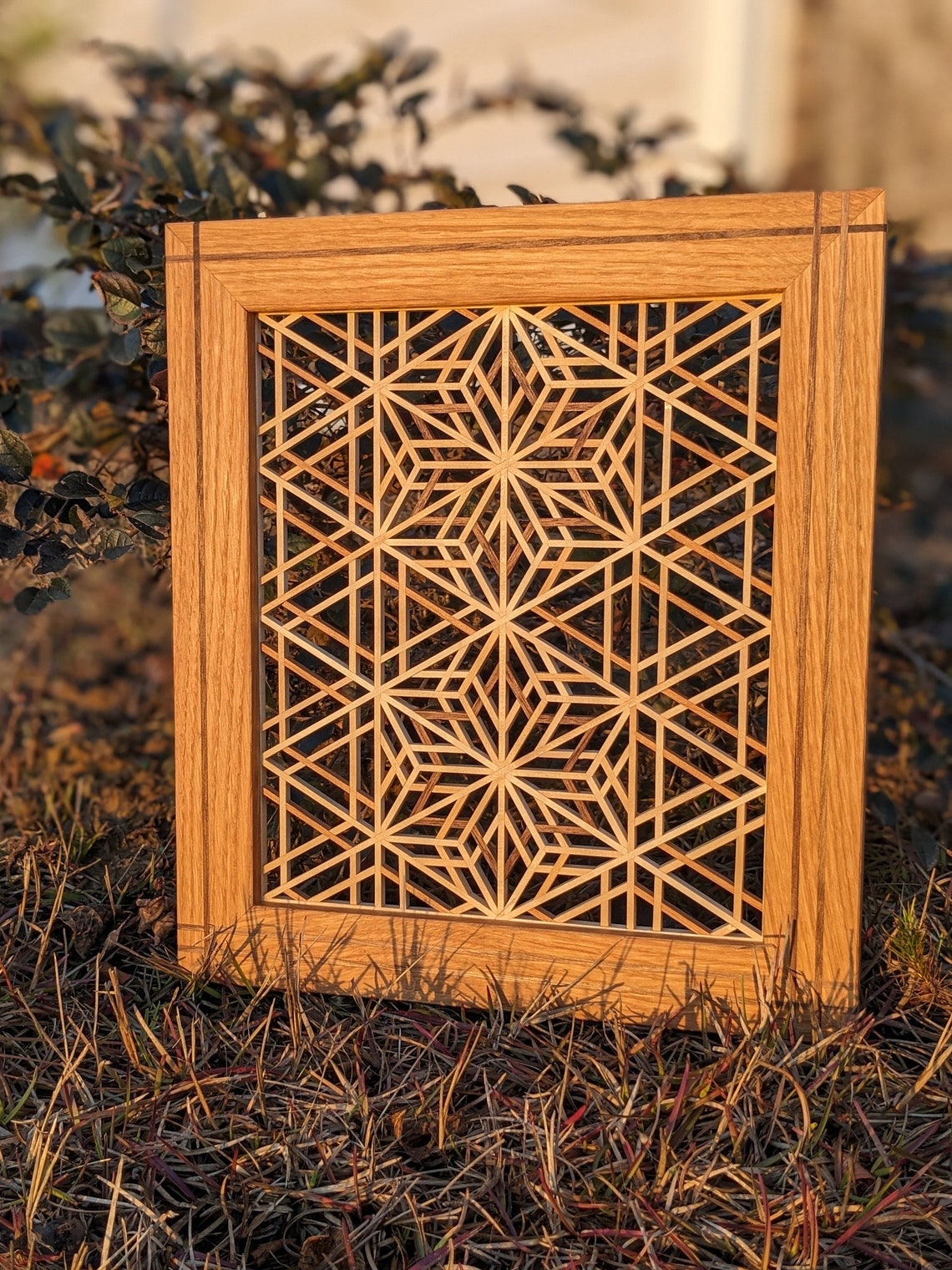 Handmade White Oak Kumiko Panel - Etsy