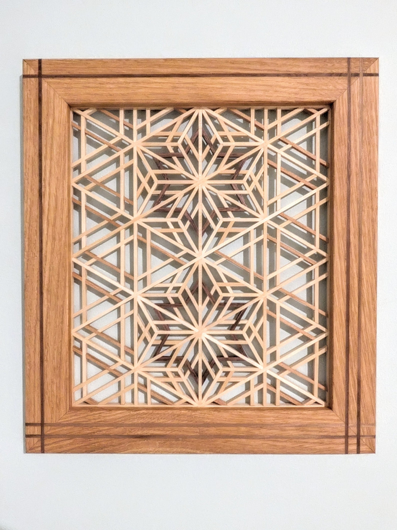 Handmade White Oak Kumiko Panel - Etsy