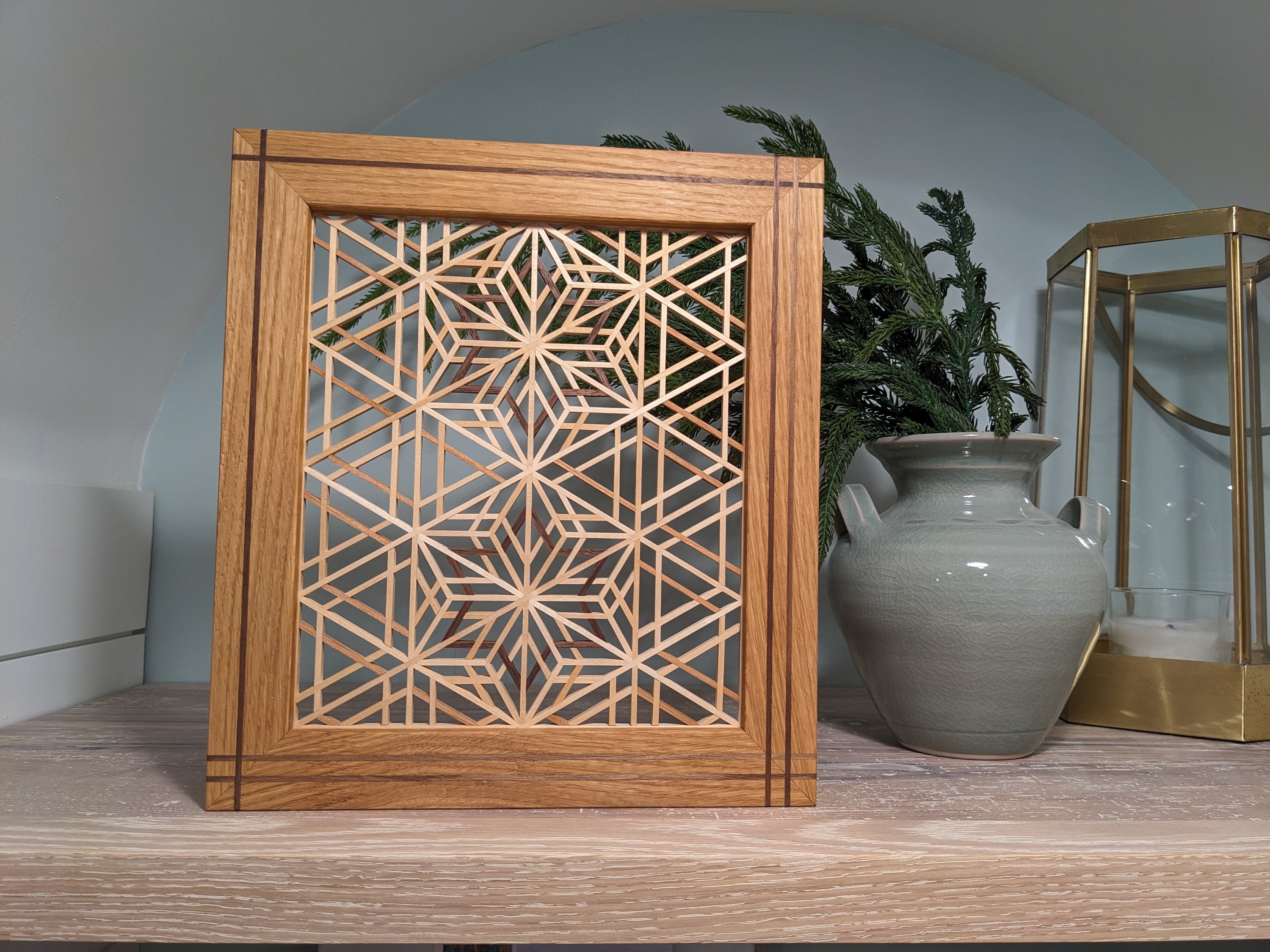 Handmade White Oak Kumiko Panel - Etsy