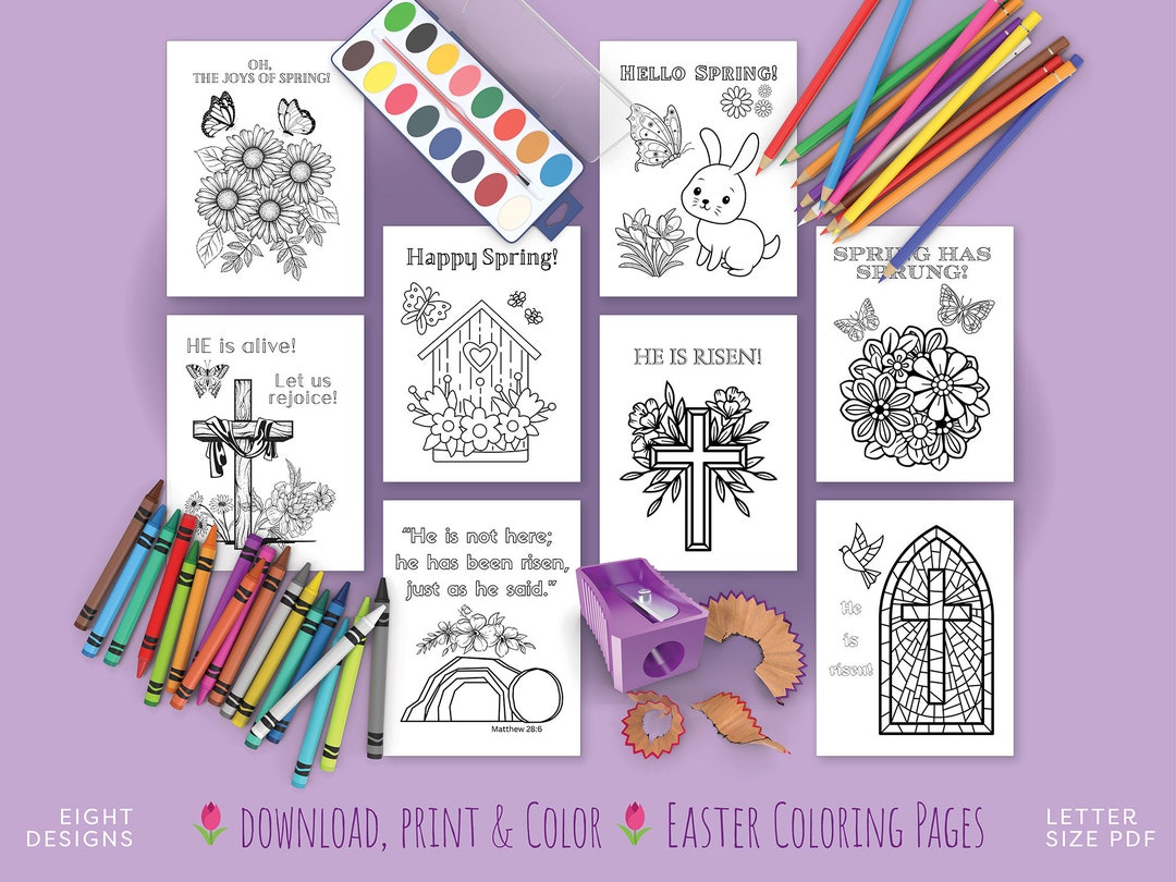 Easter, Coloring, Pages, Print Your Own, Print on Demand, Activity ...