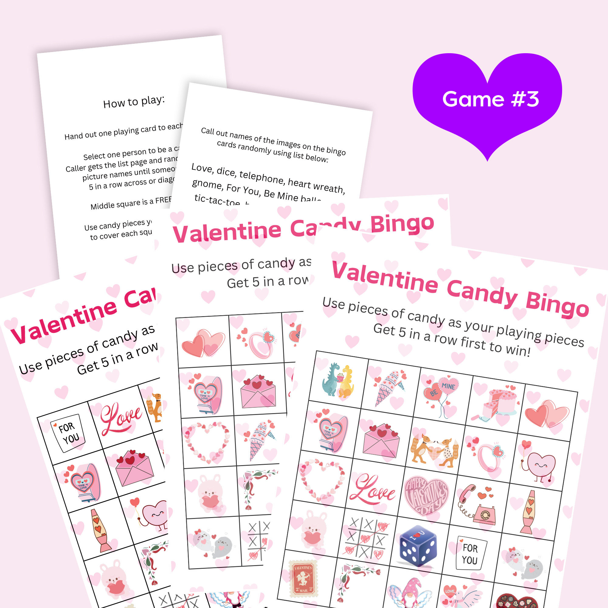 Valentines Day Printable Activity Games for All Ages: Trivia, Word ...