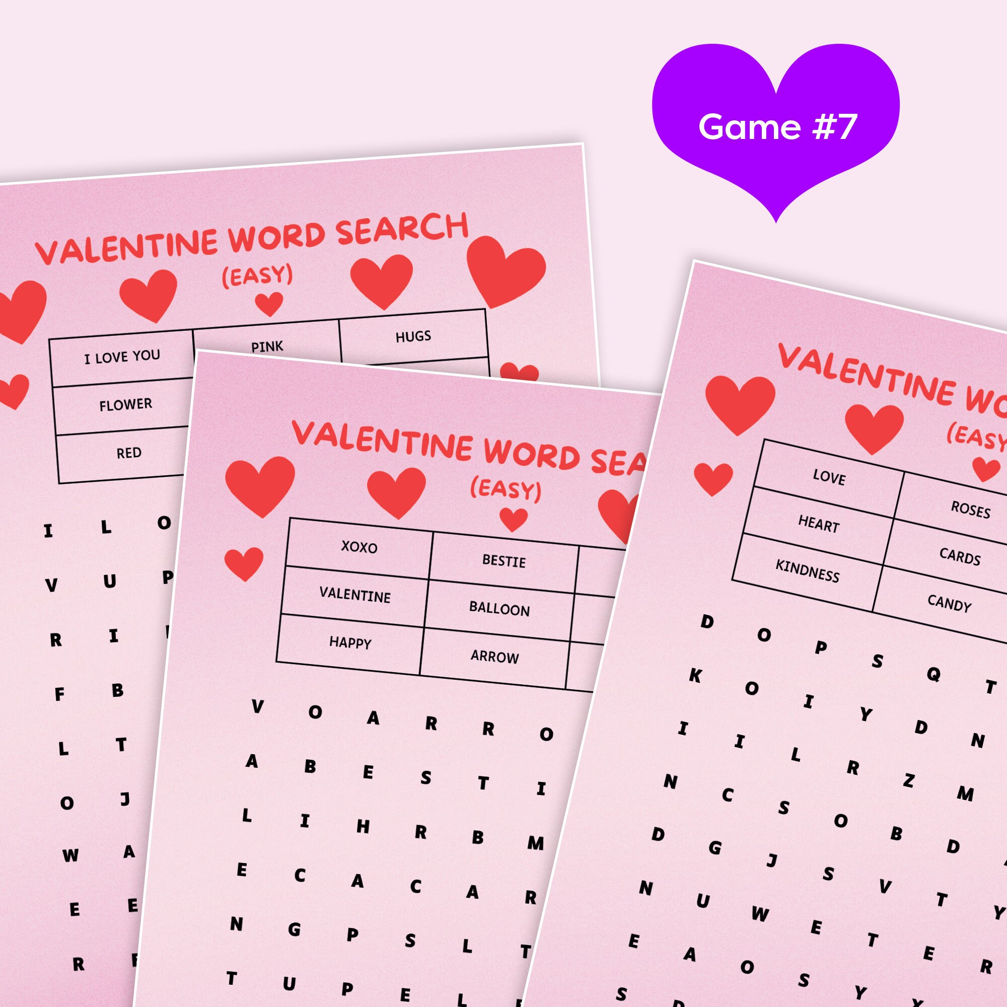 Valentine's Day Printable Activity Games for All Ages - Trivia, Word ...