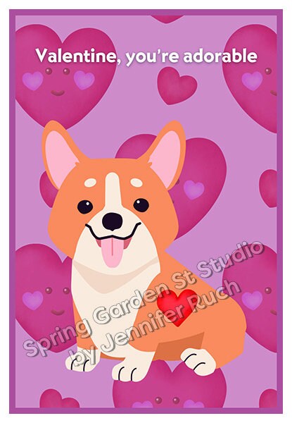 Valentines Day Cards / Animal Valentines Cards / Hearts / Cute Animals ...