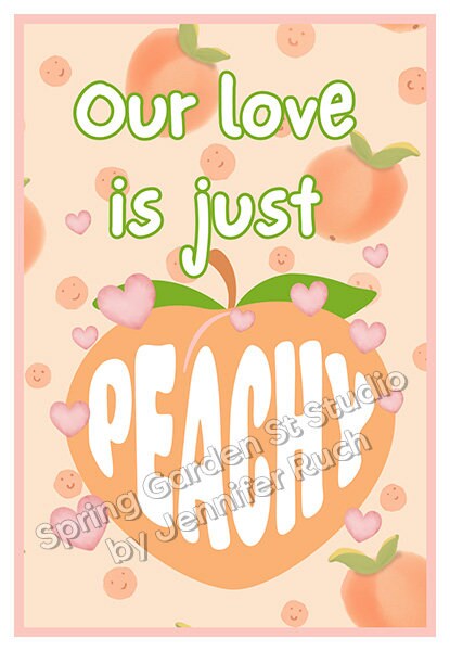 Valentines Day Cards / Fruit Valentines Cards / Hearts / Cute Fruit ...