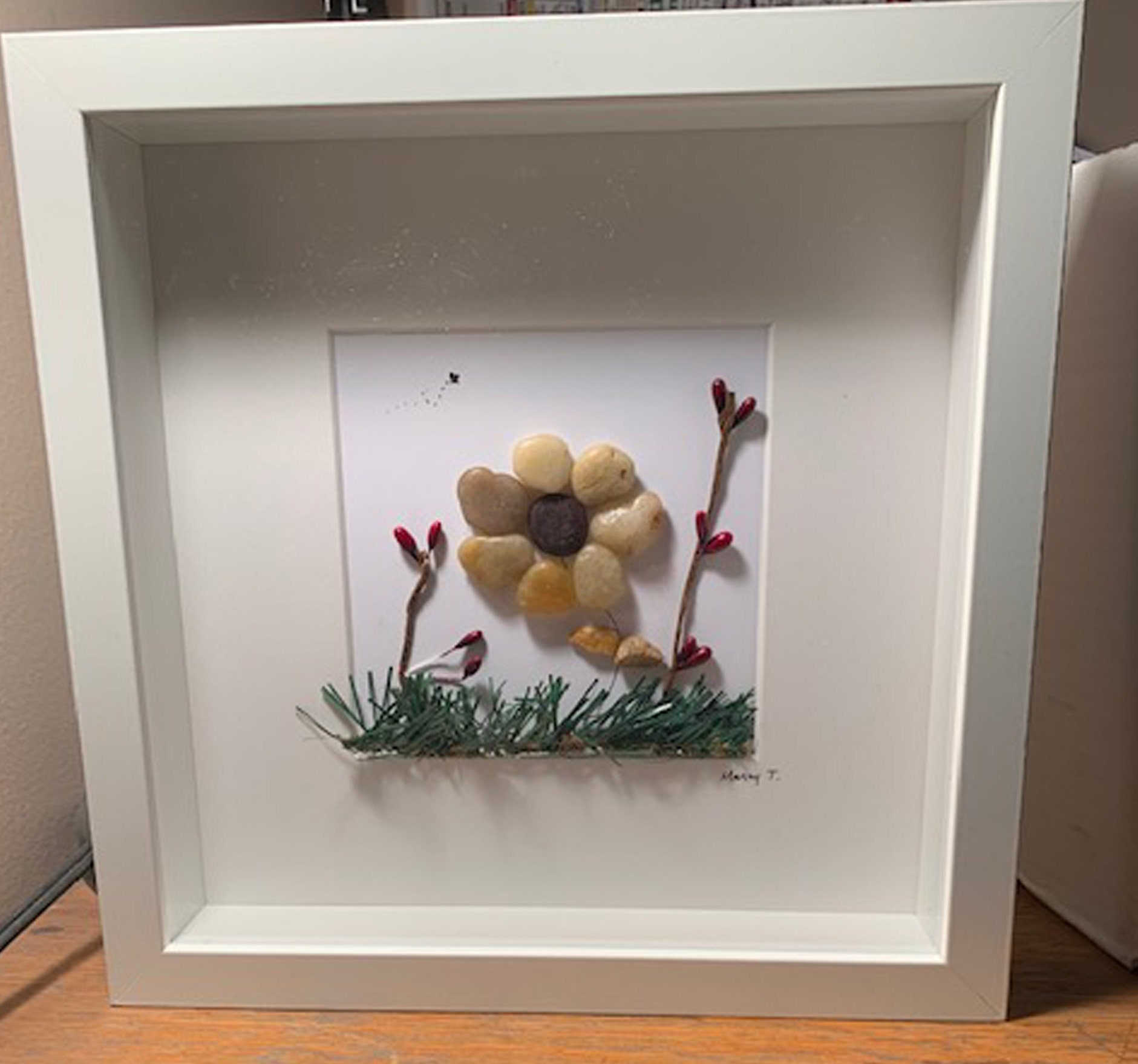 Shadow Box Pebble Art - Etsy