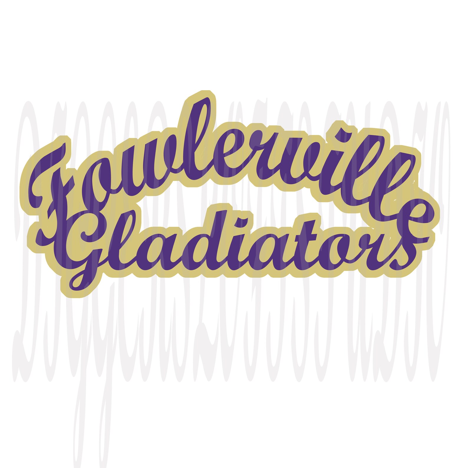 Fowlerville Gladiators Digital Lettering for Printing, Sublimation ...