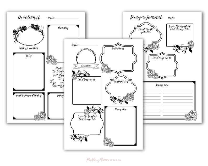 Prayer Journal Printable Printable Devotions Daily Quiet - Etsy UK