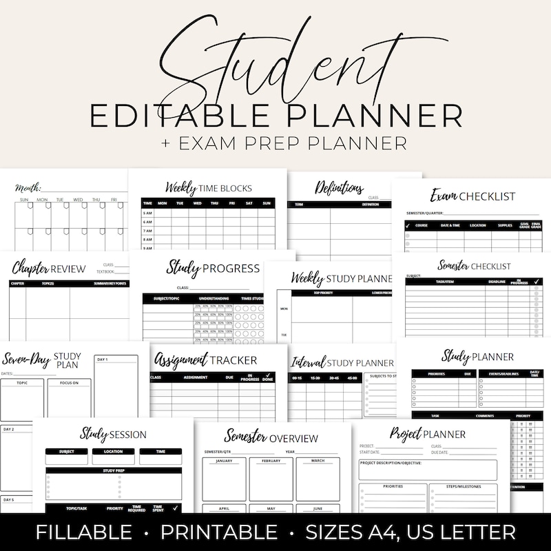 Study Planner - Etsy