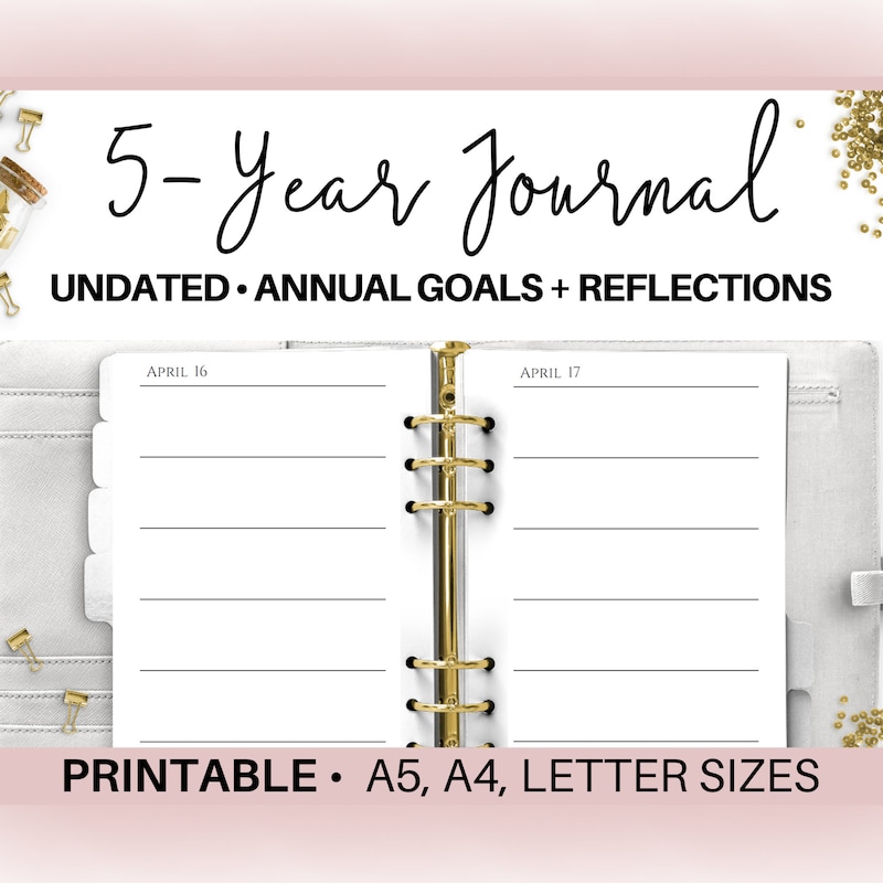 5 Year Journal - Etsy