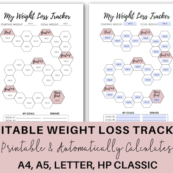 Weight Loss Tracker - Etsy