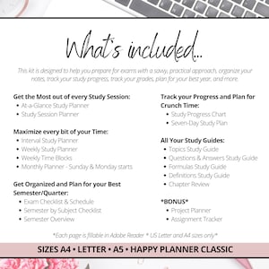Student Exam Prep Kit, Printable Exam Planner, HP College Exam Study ...