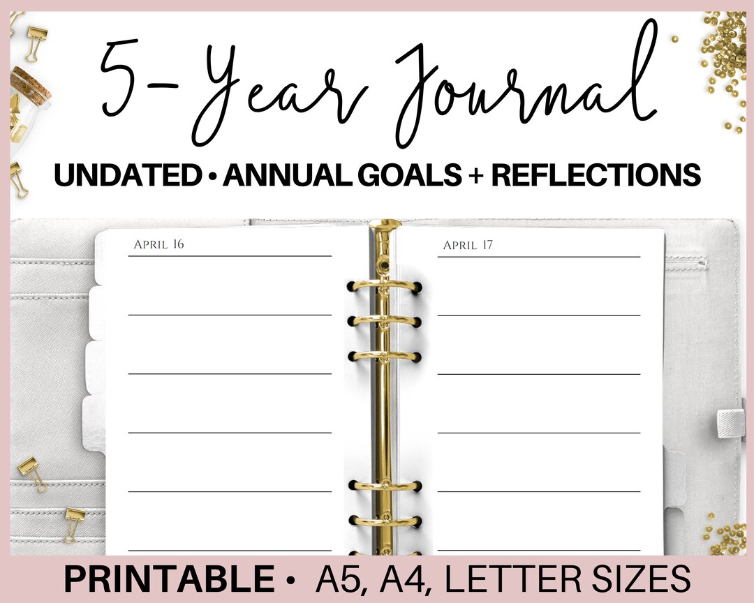 5 Year Journal Diary Notebook One Line a Day Five Year - Etsy UK