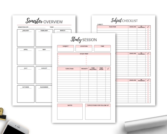 Exam Preparation Strategy Printable Exam Planner Exam Schedule HP ...