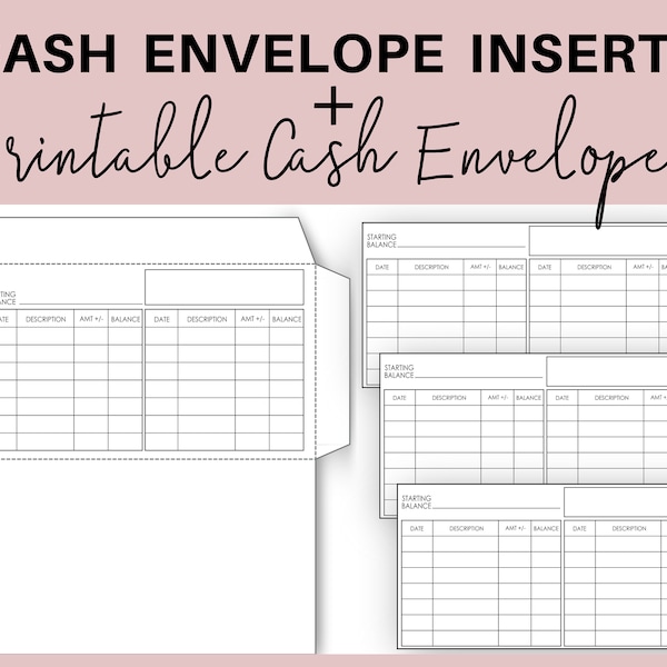 Cash Wallet Dividers Printable - Etsy