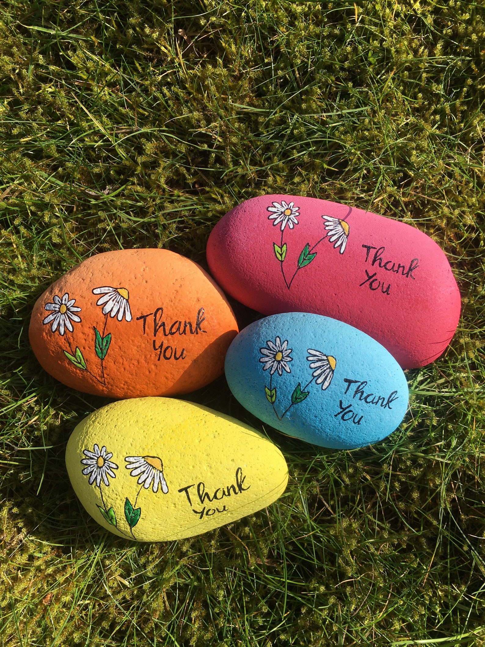 Orange Thank You Rock-painted Rock-gift - Etsy