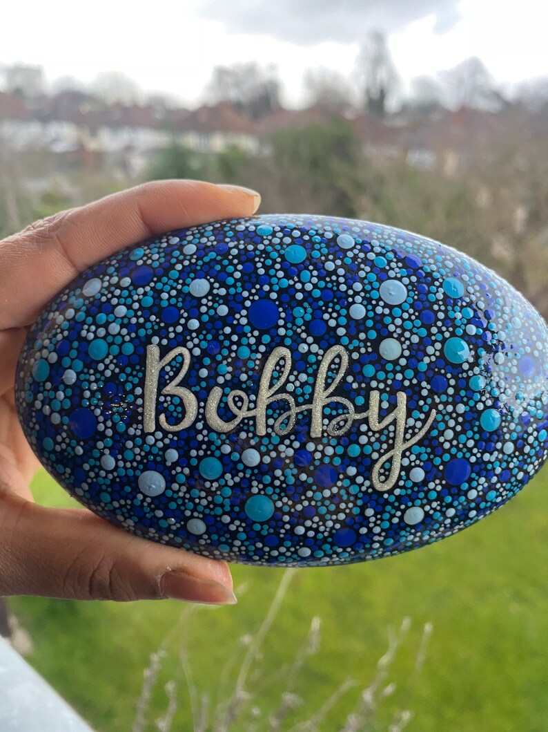 Personalised Name-oval-painted Rock One of A Kind Gift - Etsy
