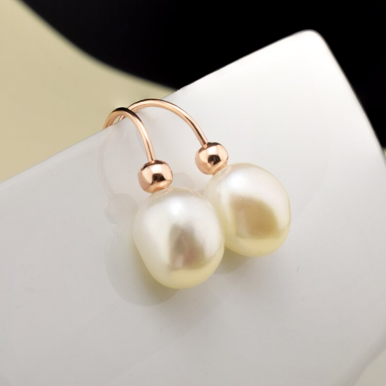 Ohrringe Silber hängend mit Süßwasser Barock Perlenechte - Etsy.de