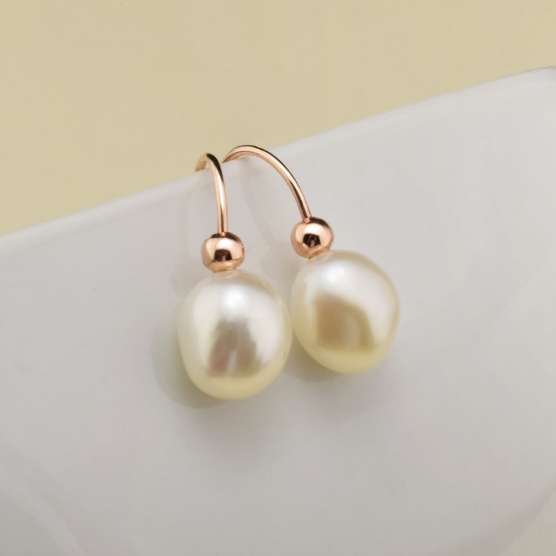 Ohrringe Silber hängend mit Süßwasser Barock Perlenechte - Etsy.de
