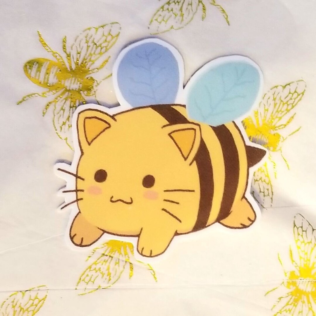 Cat-bee | 1.8 X 1.8 Inch Glossy Vinyl Sticker - Etsy