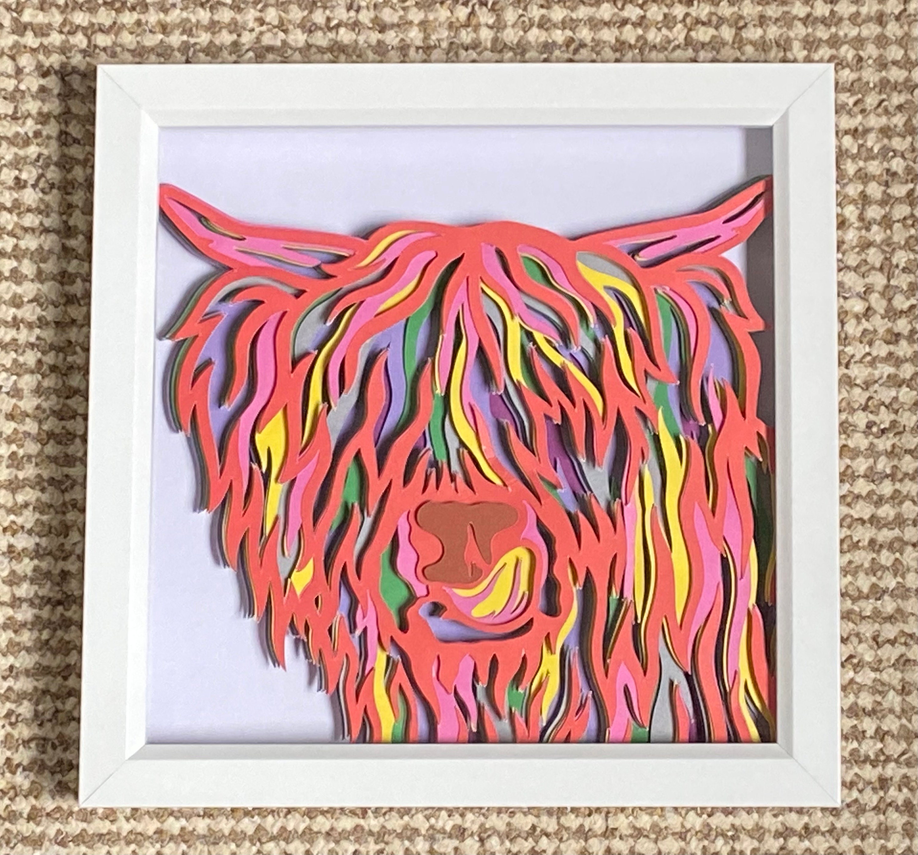 Moo Cow Shadow Box Cow Shadow Box Picture Home Decor - Etsy