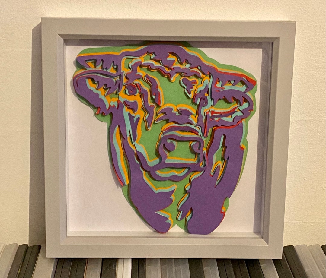 Hereford Cow Shadow Box Cow Shadow Box Picture Home - Etsy