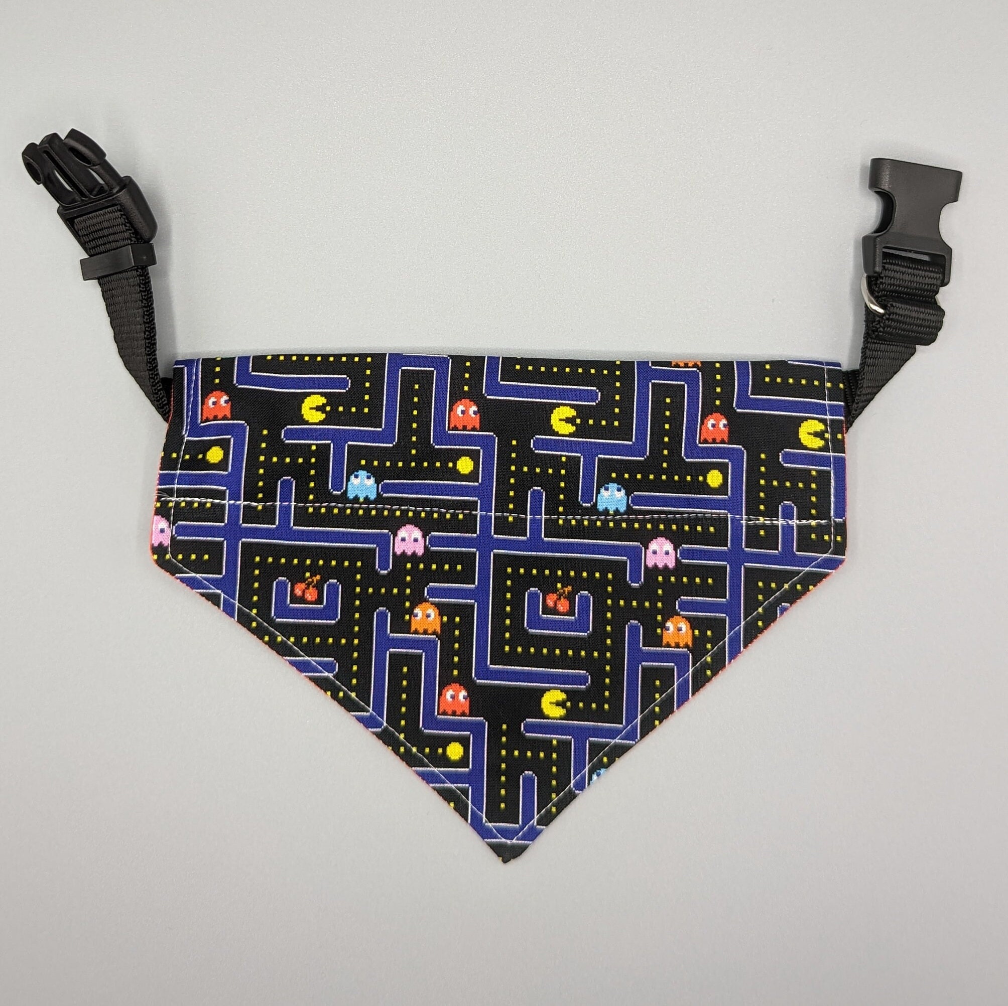 Classic Pac-man Reversible Slide on Collar Pet Bandanna - Etsy