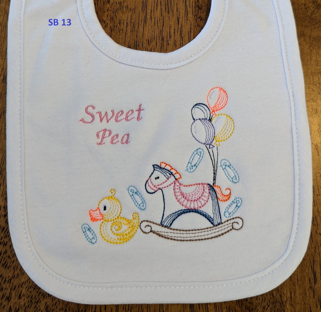 Speciality Embroidered Baby Bibs II - Etsy