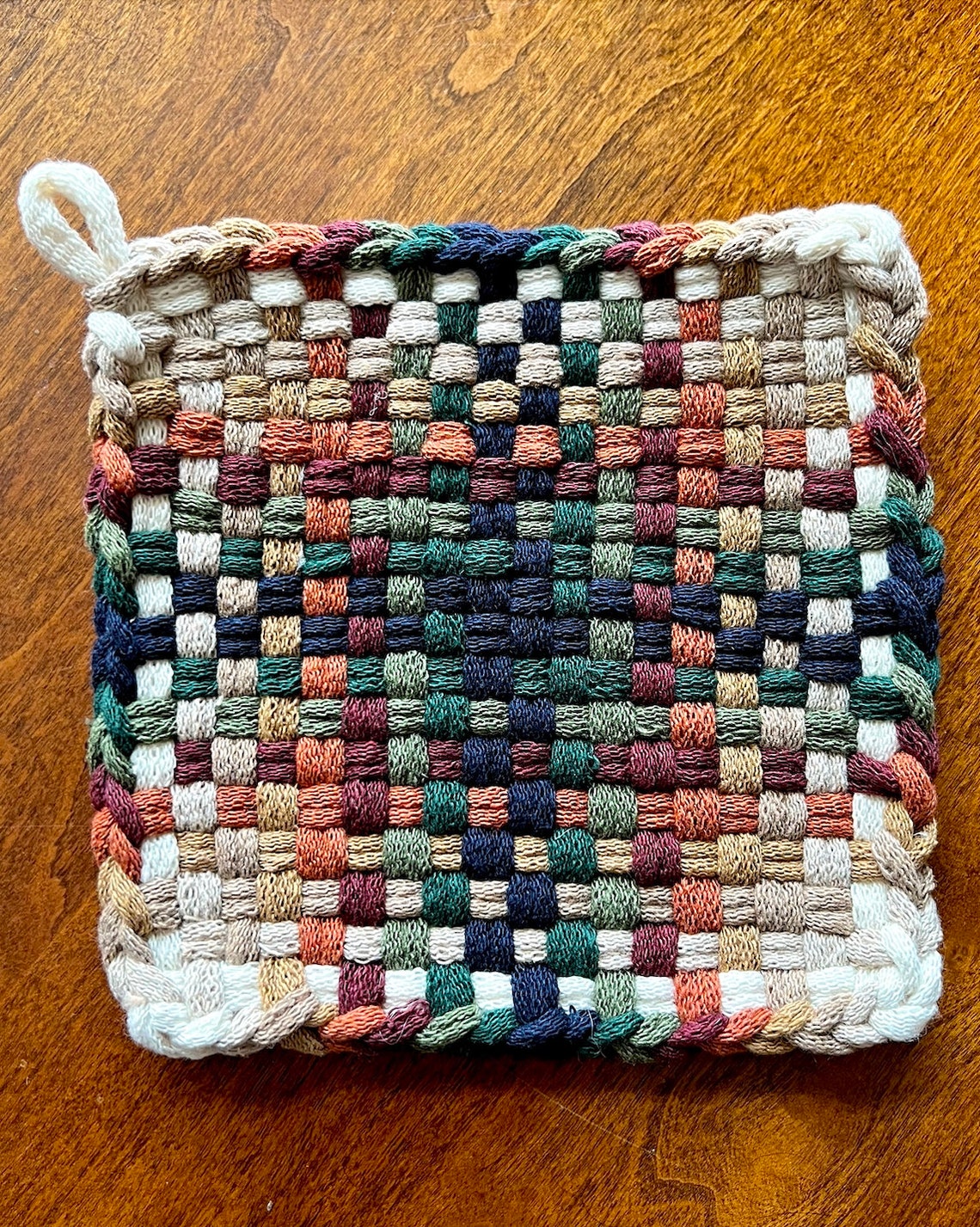 Set of 2 Potholders Thick, Loomed Trivet Woven Hot Pads - Etsy