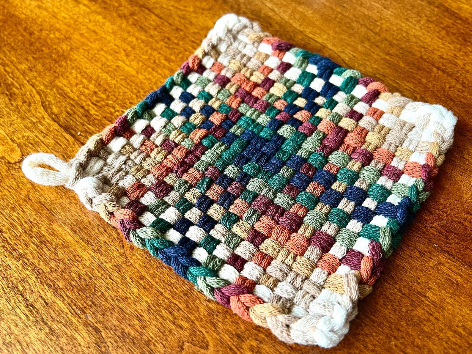 Set of 2 Potholders Thick, Loomed Trivet Woven Hot Pads - Etsy