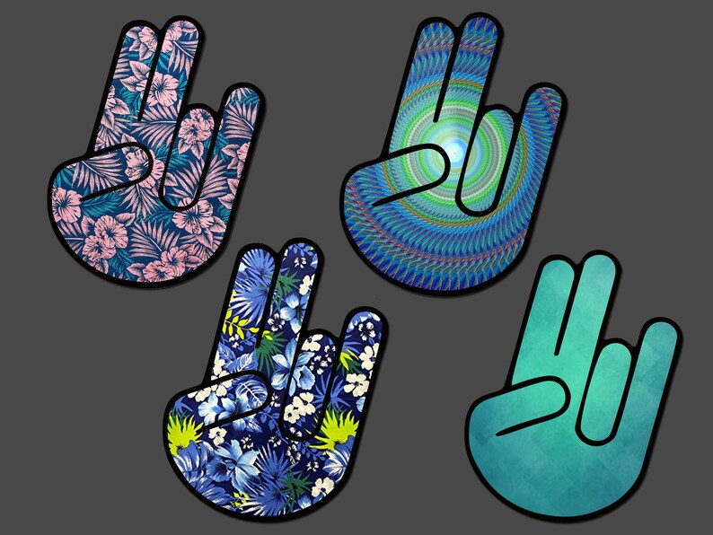 JDM Shocker Hand Gesture Vinyl Sticker in Multiple Print | Etsy