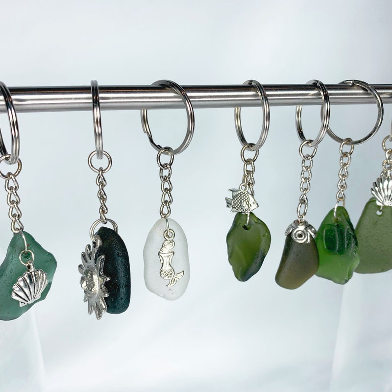Sea Glass Keychain - Etsy