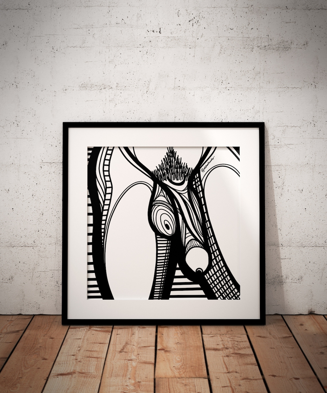 Abstract Penis 13 Male Nude Illustration Sexy Wall Art Printable