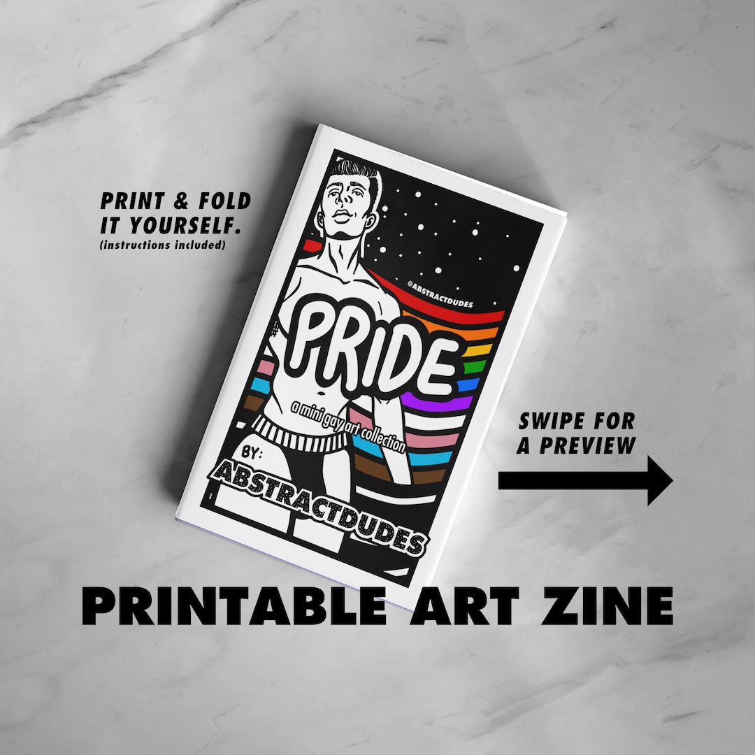 Pride Zine: A Mini Gay Art Collection | Single Page Zine, Nude ...