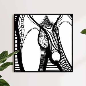 Abstract Penis 13 Male Nude Illustration Sexy Wall Art Printable
