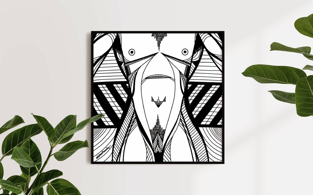 Abstract Trans Man 1 Male Nude Illustration Sexy Wall Art Etsy