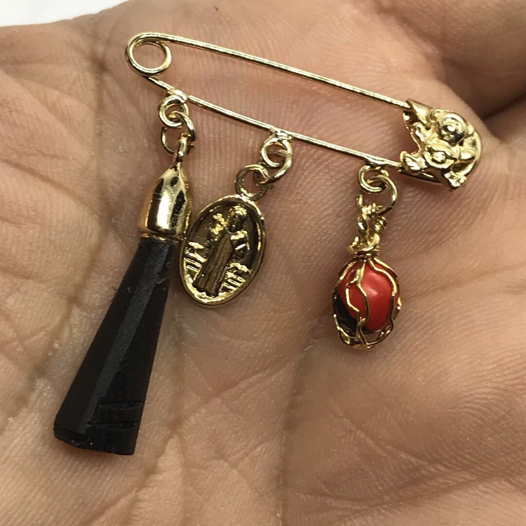 Jet Azabache Baby Protection Pin - Etsy