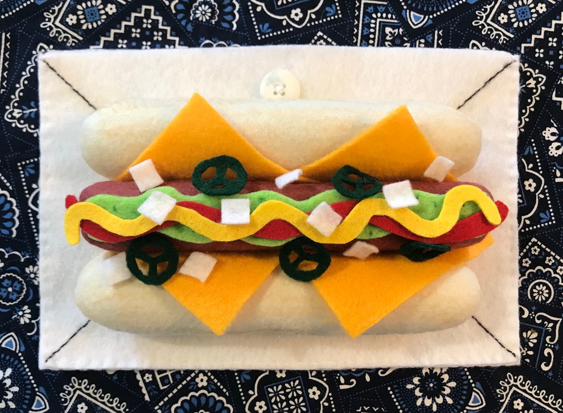 Felt Hot Dog Build-a-meal Food Pattern - Etsy