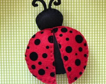 PDF Pattern Ladybug Doll Felt Pattern Doll Sewing Pattern Felt Ladybug ...