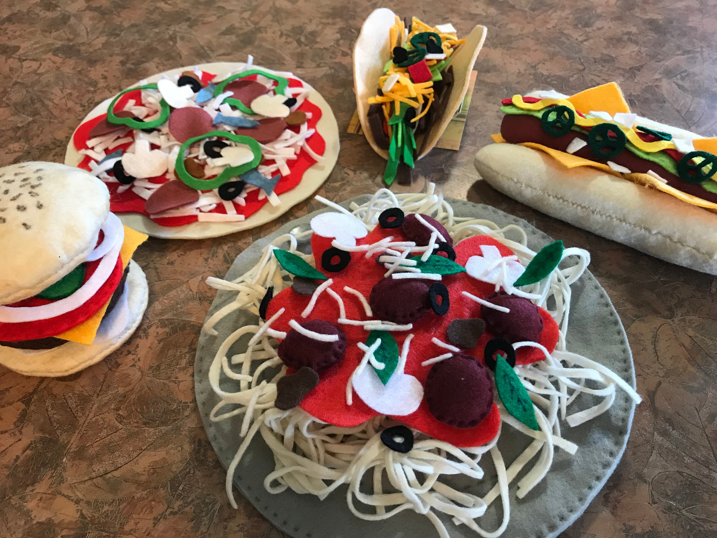 Felt Spaghetti Build-a-meal Food Pattern - Etsy