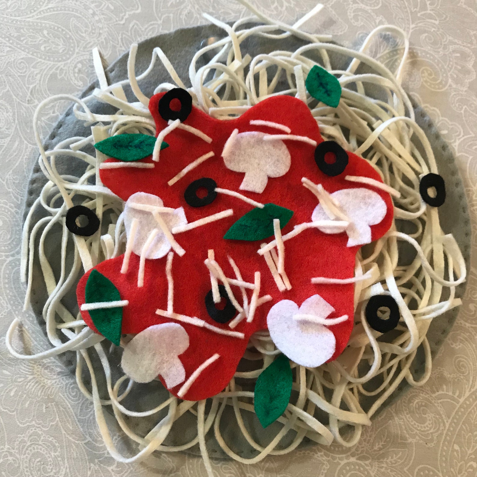 Felt Spaghetti Build-a-meal Food Pattern - Etsy
