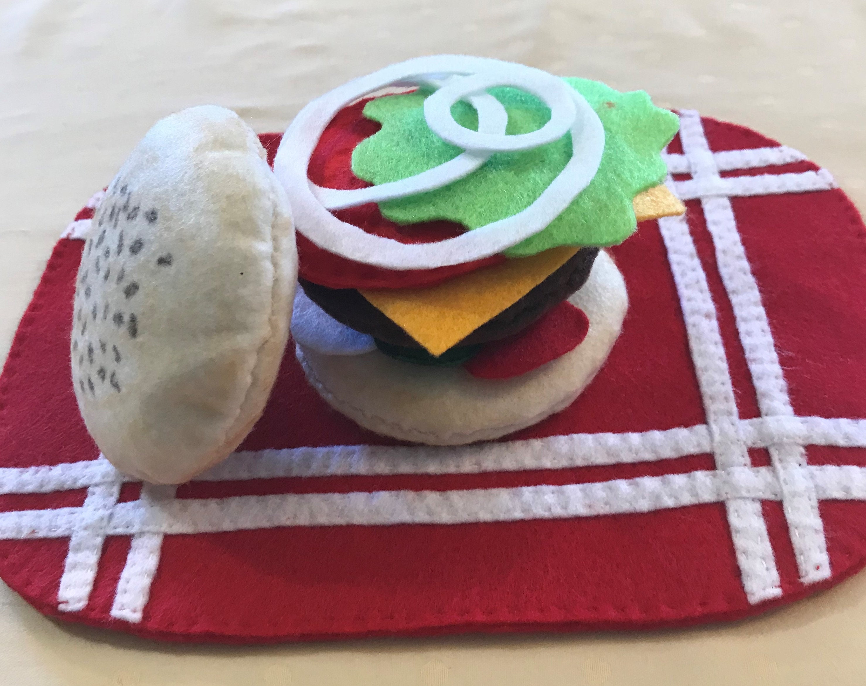 Felt Hamburger Build-a-meal Food Pattern - Etsy