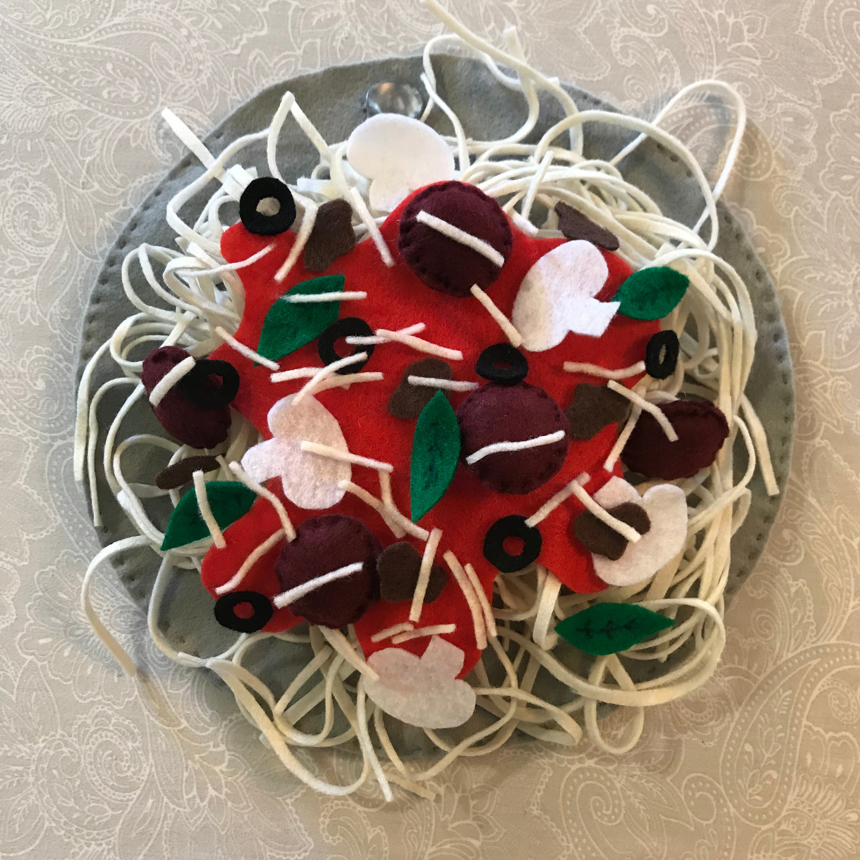 Felt Spaghetti Build-a-meal Food Pattern - Etsy